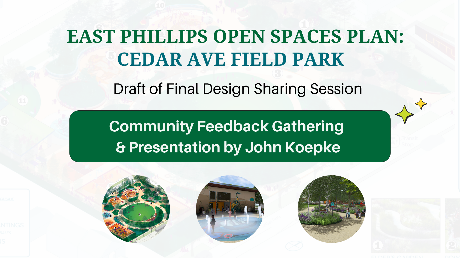 Cedar Field Park Community Feedback Gathering - Native American ...